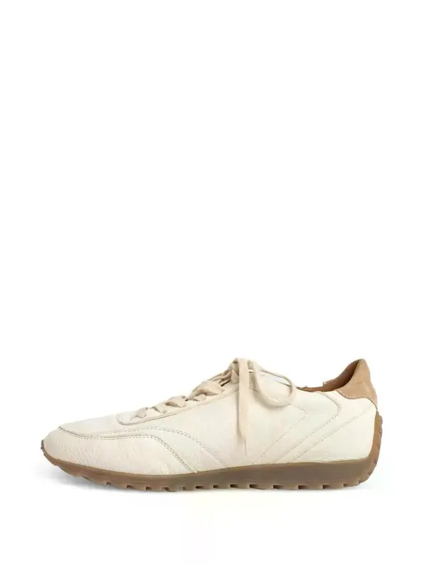 Eleventy Leather Suede-panel Sneakers