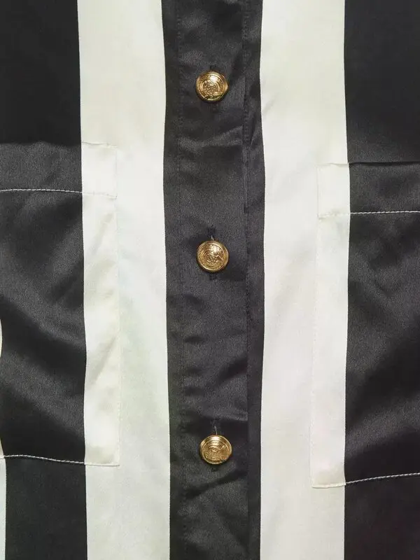 Balmain X H&m Striped Satin Shirt