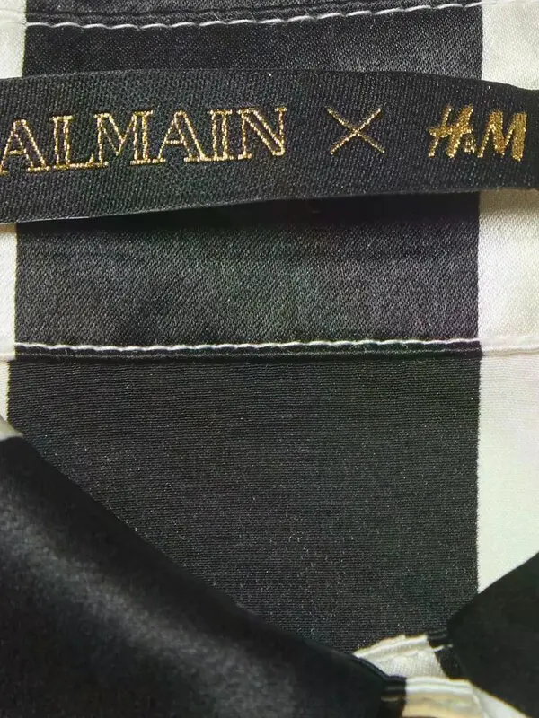 Balmain X H&m Striped Satin Shirt
