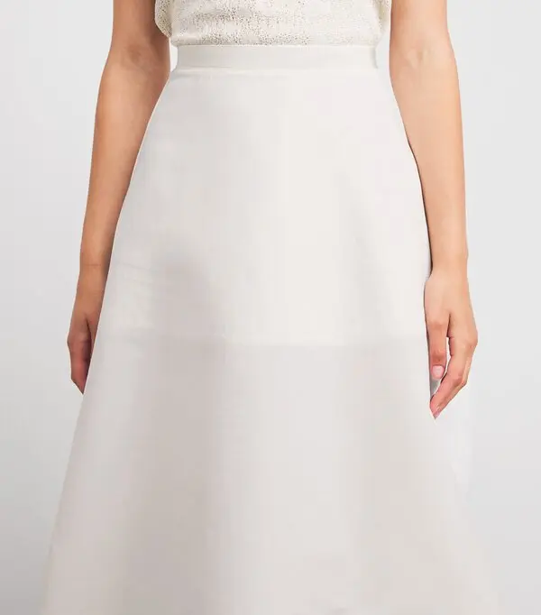 FFORME Cotton-silk Maxi Skirt - Ivory