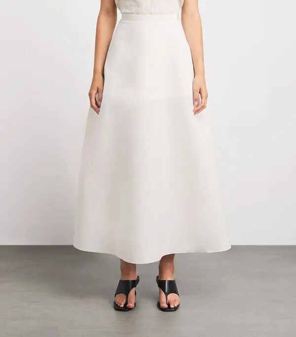 FFORME Cotton-silk Maxi Skirt - Ivory