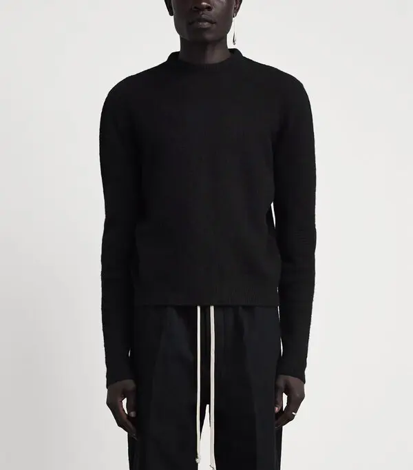 Rick Owens Cashmere Blend Crew Neck Sweater