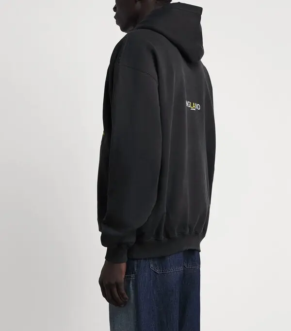 REPRESENT Cotton Graphic Hoodie - Black