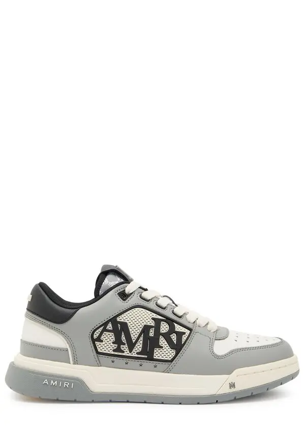 Amiri Classic Logo-appliquéd Leather Sneakers - Grey