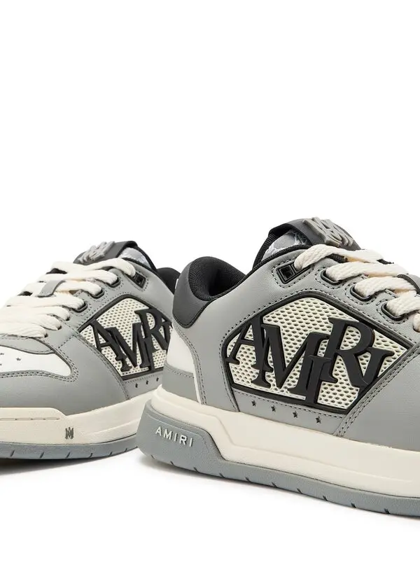 Amiri Classic Logo-appliquéd Leather Sneakers - Grey