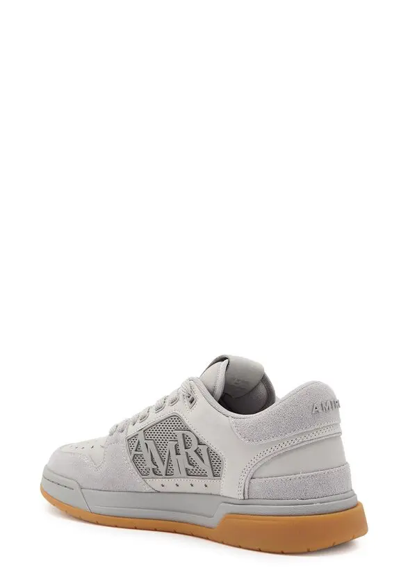 Amiri Logo-appliquéd Suede Trainers - Grey