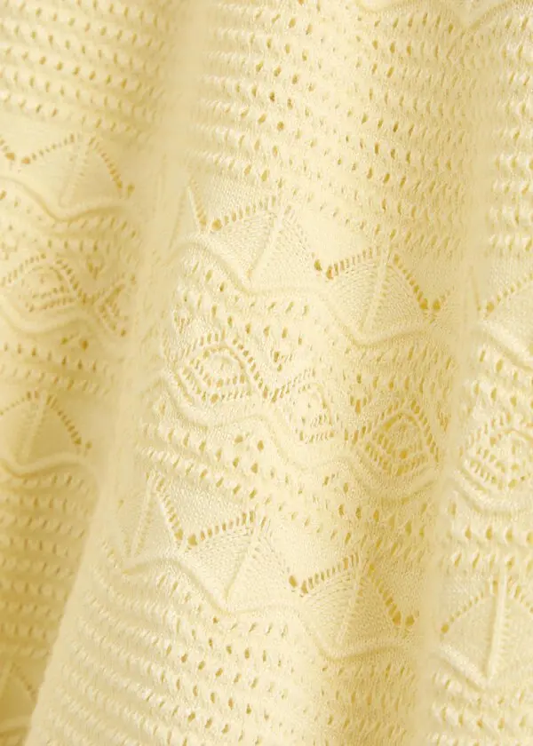SELF-PORTRAIT Pointelle Knit Mini Dress