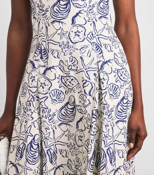 Simkhai Analise Linen-blend Midi Dress - Blue
