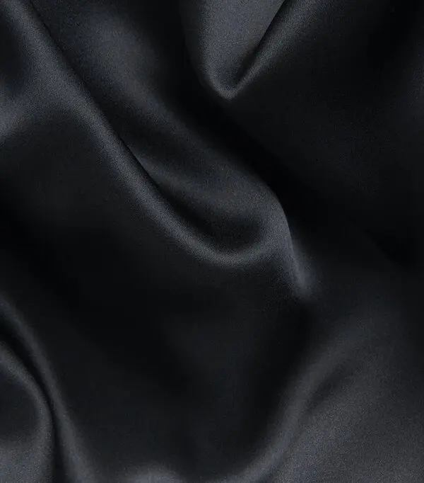 MARJOLAINE Silk Longline Tracy Robe - Black
