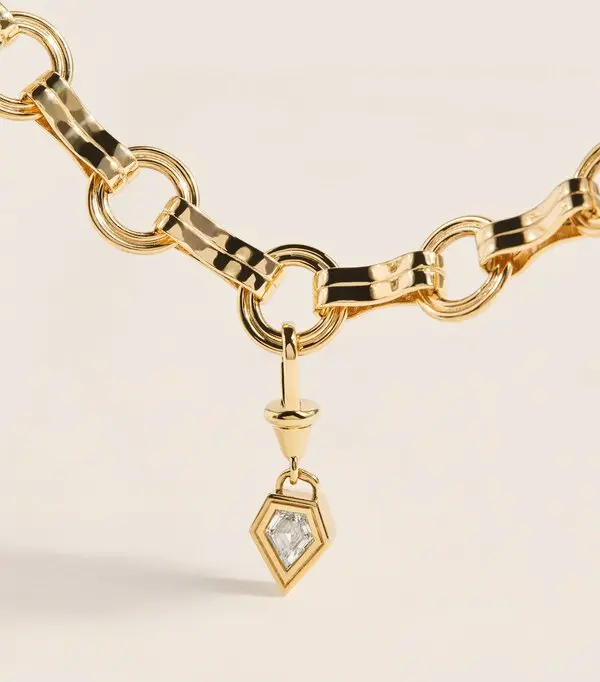 AZLEE Yellow Shield Diamond Charm