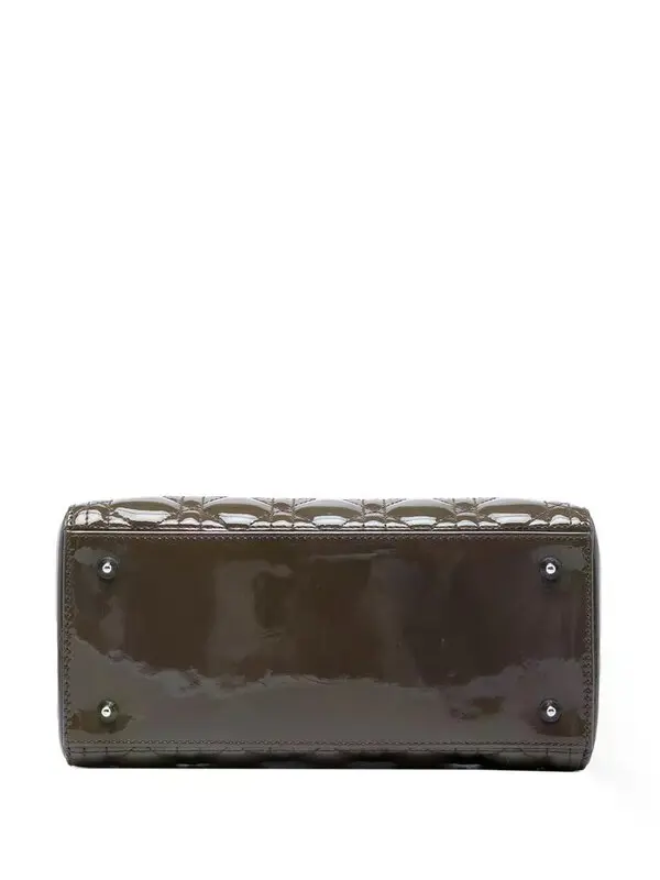 Dior Patent Cannage Lady Satchel - Brown