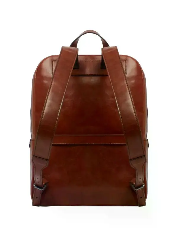 THE BRIDGE Buckle-detail Leather Backpack - Brown