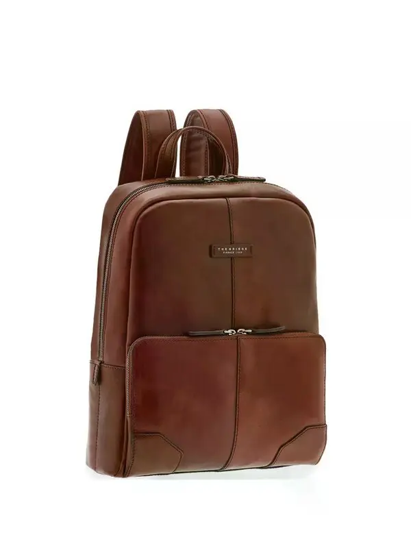 THE BRIDGE Vespucci Leather Laptop Backpack - Brown