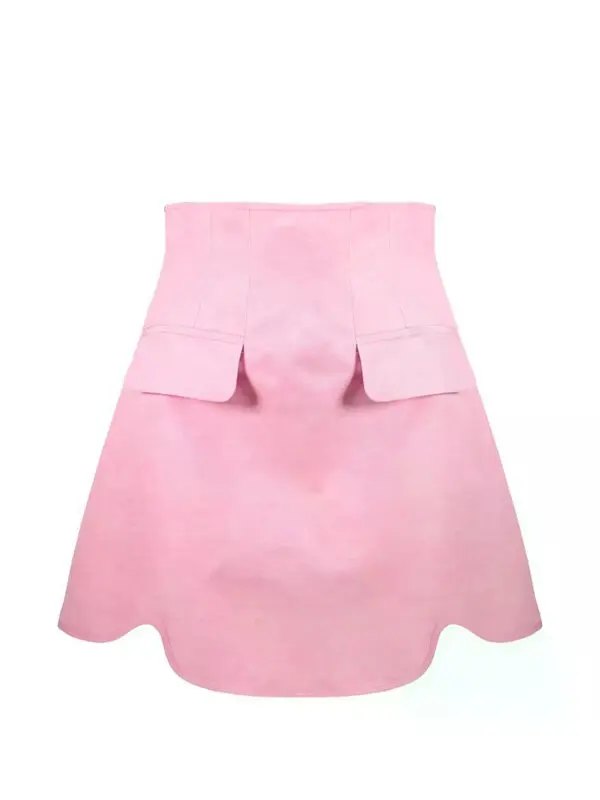 ELLERY Scalloped-hem Mini Skirt - Pink
