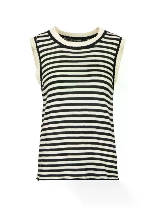 HANNES ROETHER Striped Knit Tank Top