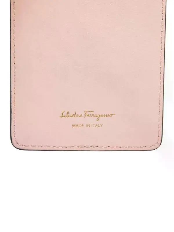 FERRAGAMO 2010-2026 Floral Printed Leather Vara Bow Pouch Phone Case