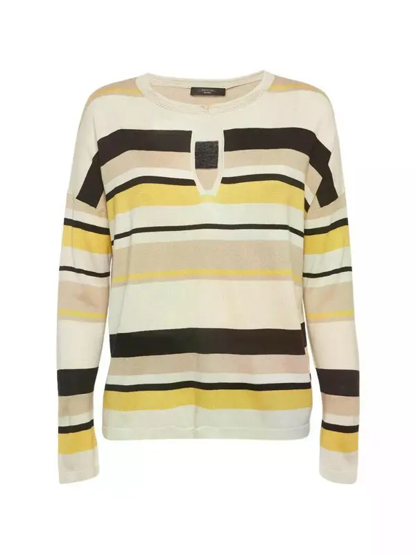 Max Mara Striped Long Sleeve T-shirt - Neutrals