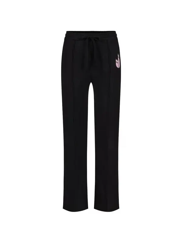 Iceberg Logo Patch Drawstring Track Pants - Black