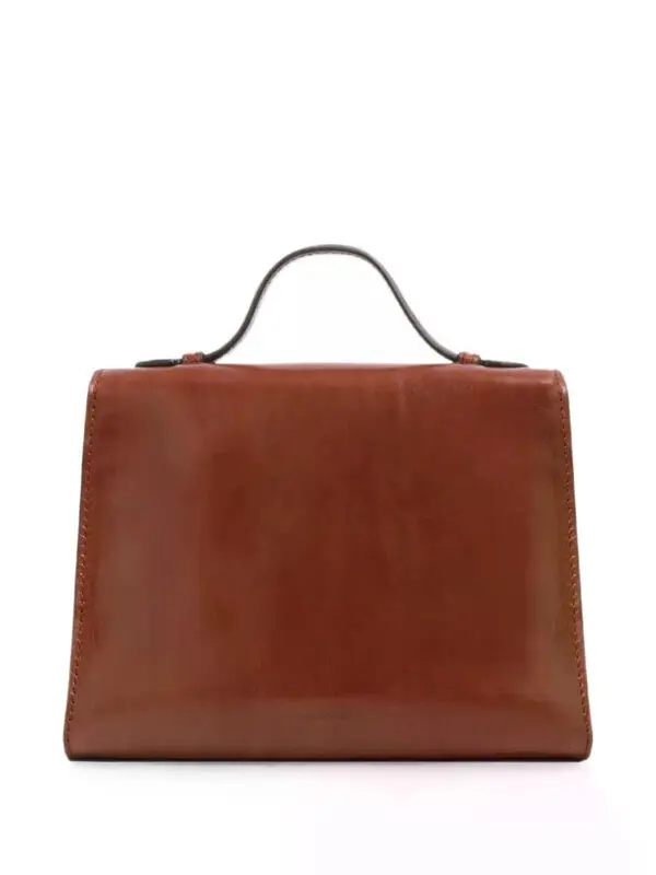 THE BRIDGE Leather Turn-lock Tote Bag