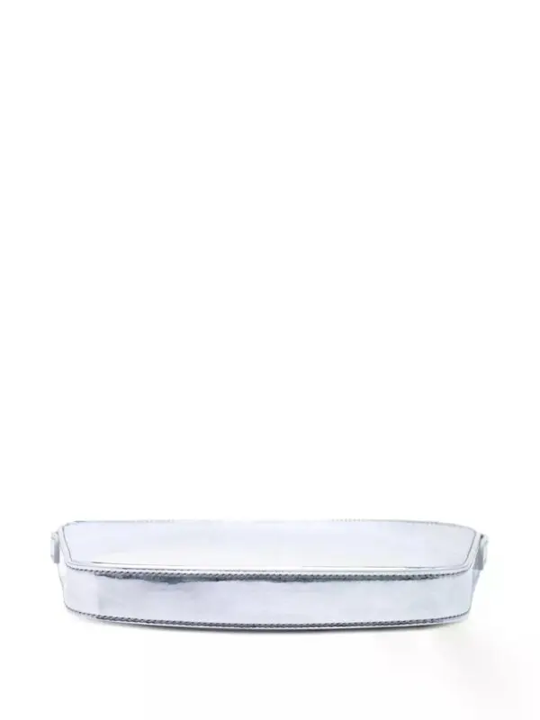 Celine 2023 Medium Metallic Leather Croque Shoulder Bag - Silver