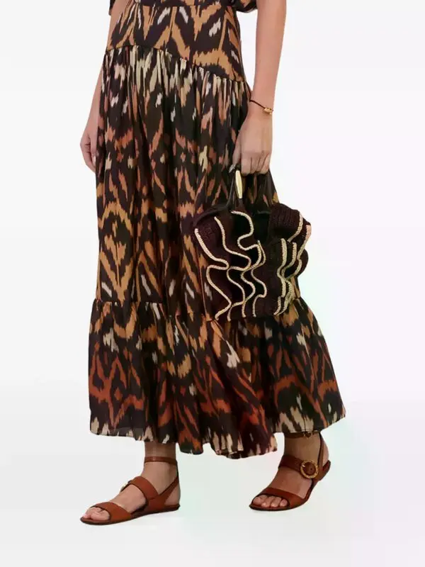 Zimmermann Aster Ikat-print Silk Shirt - Black