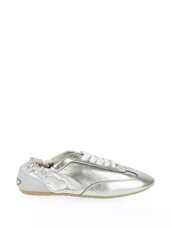 Saint Laurent Lewis Low-top Metallic Leather Sneakers
