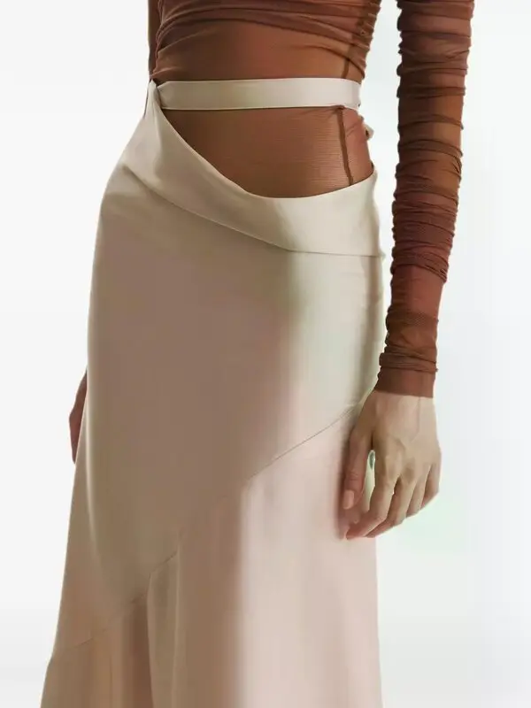 2310 STUDIO Side-tie Maxi Skirt - Neutrals