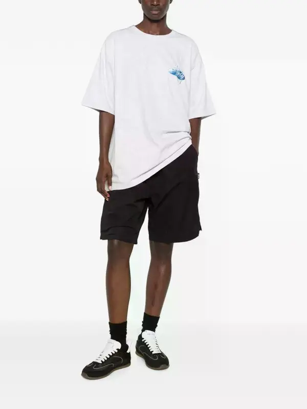 StÜssy Wave Oval Logo Cotton T-shirt