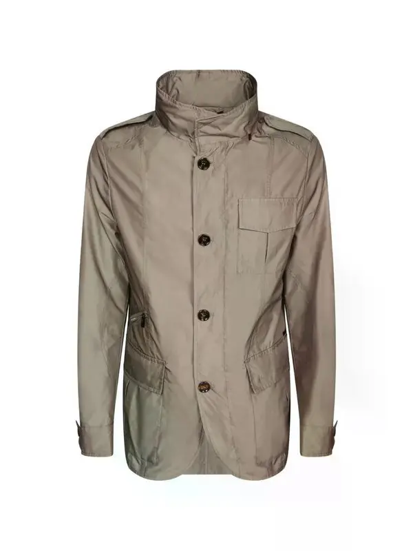 MOORER Button-fastening Pocket-detail Coat