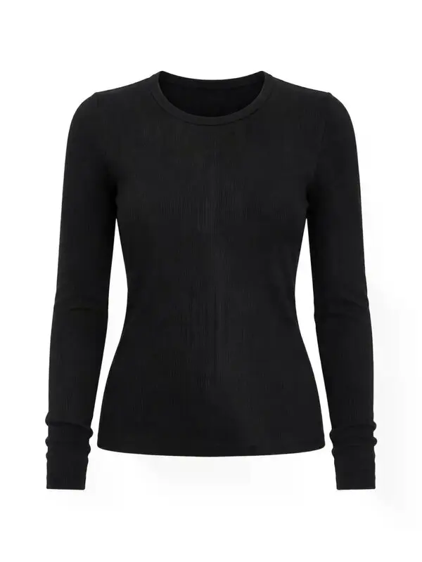 PATRICK ASSARAF Ribbed Long-sleeve T-shirt - Black