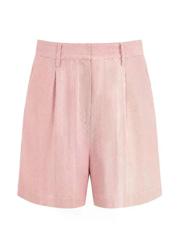 TWP Henry St Pinstripe Shorts - Red