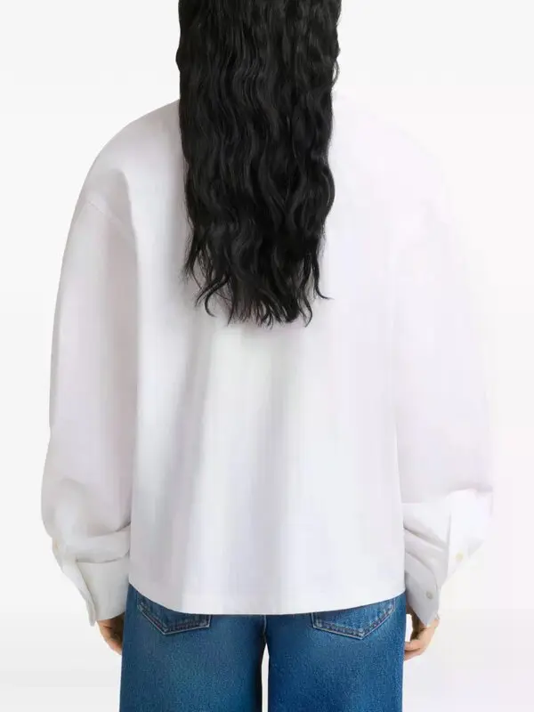 Marni Cotton T-shirt With Shirt Sleeves - White