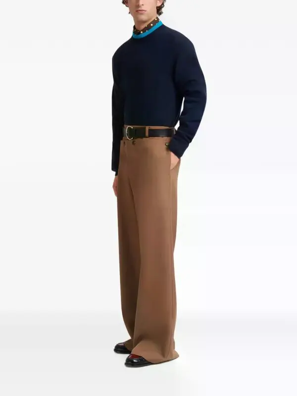 Marni Technical Wool Trousers With Buttoned Flap