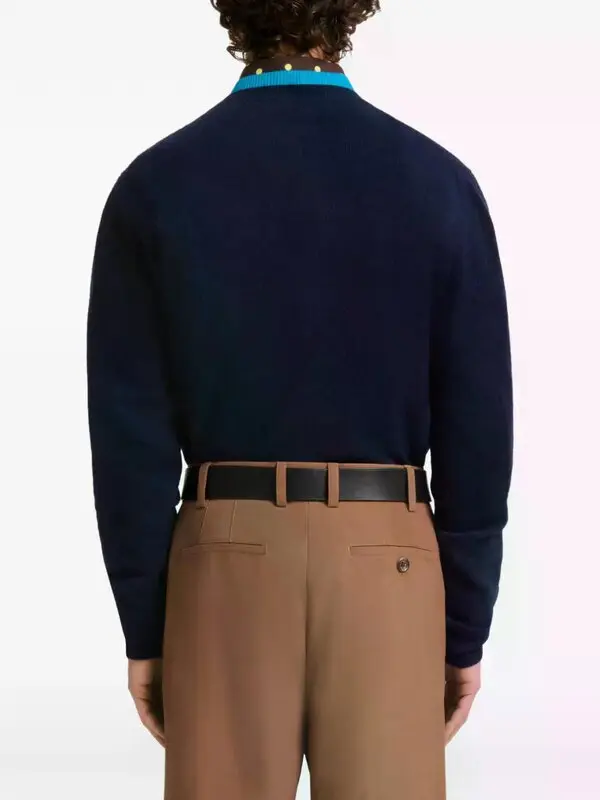 Marni Deep Cashmere Jumper With Layered Effect