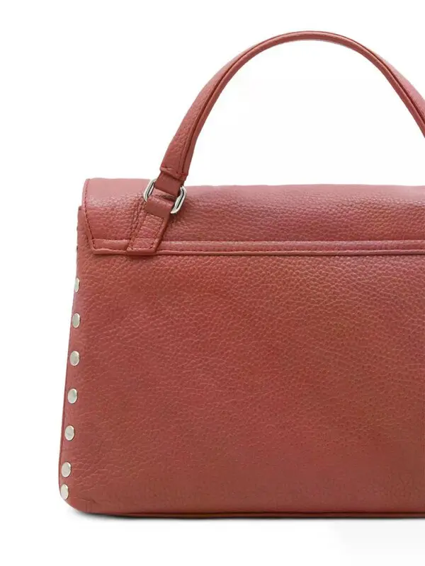ZANELLATO Postina Studded Leather Shoulder Bag - Red