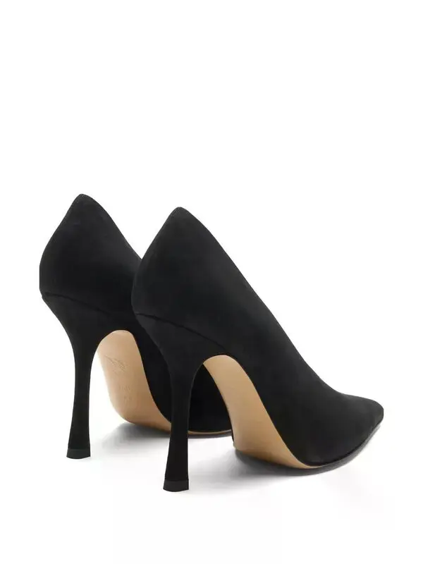 Casadei Nina Asymmetrical Suede Pointed-toe Pumps
