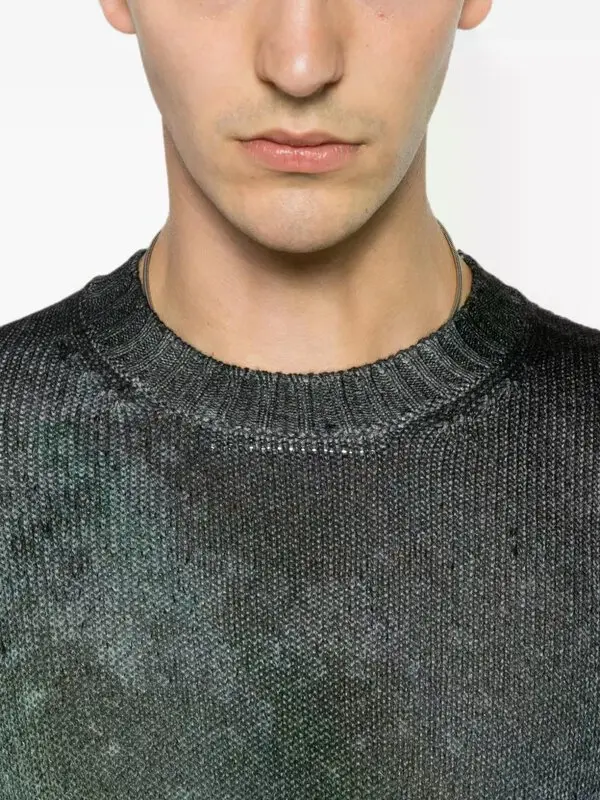 Avant Toi Ribbed Knit Crew Neck Sweater