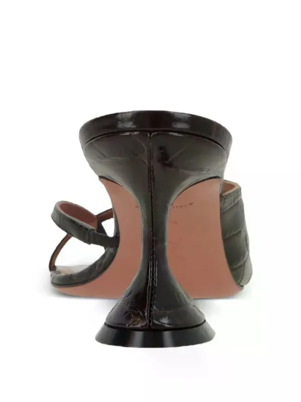 Amina Muaddi Croc-effect Martini-heel Sandals