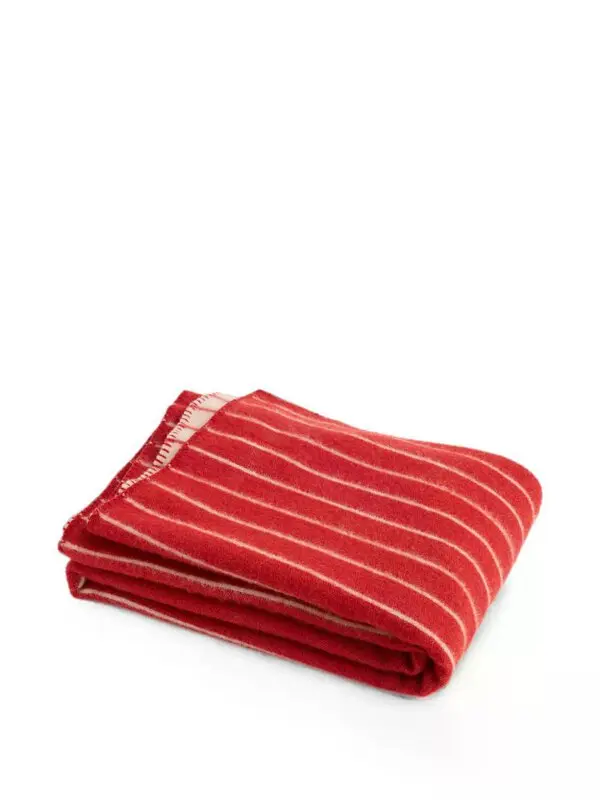 HAY Striped-pattern Blanket - Red