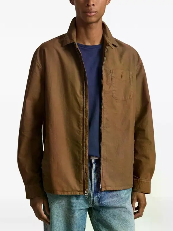 Polo Ralph Lauren Embroidered Pony Zip-up Shirt Jacket