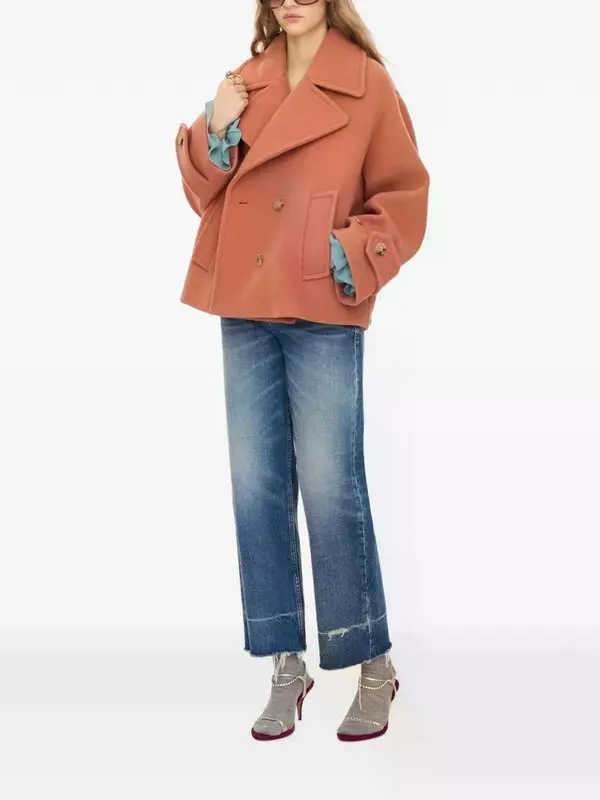 Chloé Faded Frayed-hem Bootcut Jeans