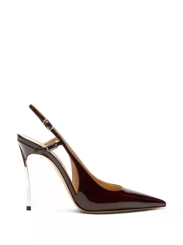 Casadei Superblade Patent Leather Slingback Pumps - Red