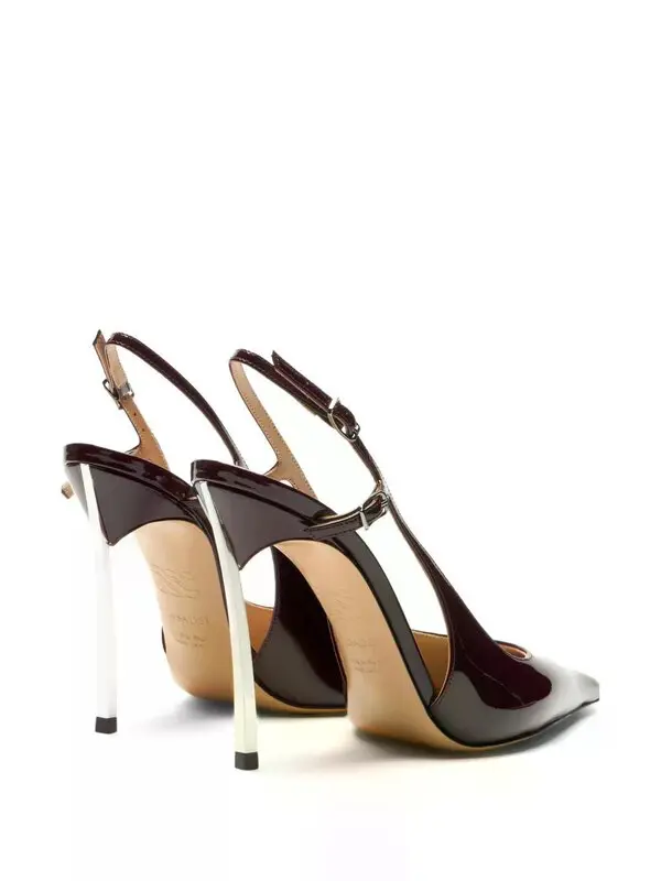 Casadei Superblade Patent Leather Slingback Pumps - Red