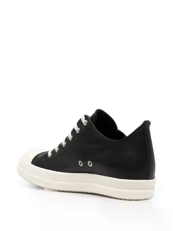 Rick Owens Lace-up Leather Sneakers - Black