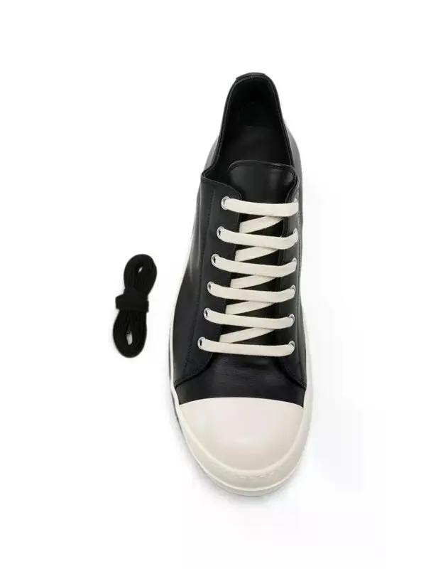 Rick Owens Lace-up Leather Sneakers - Black