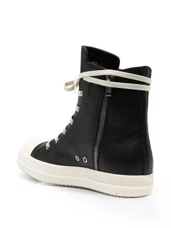 Rick Owens High-top Lace-up Sneakers - Black