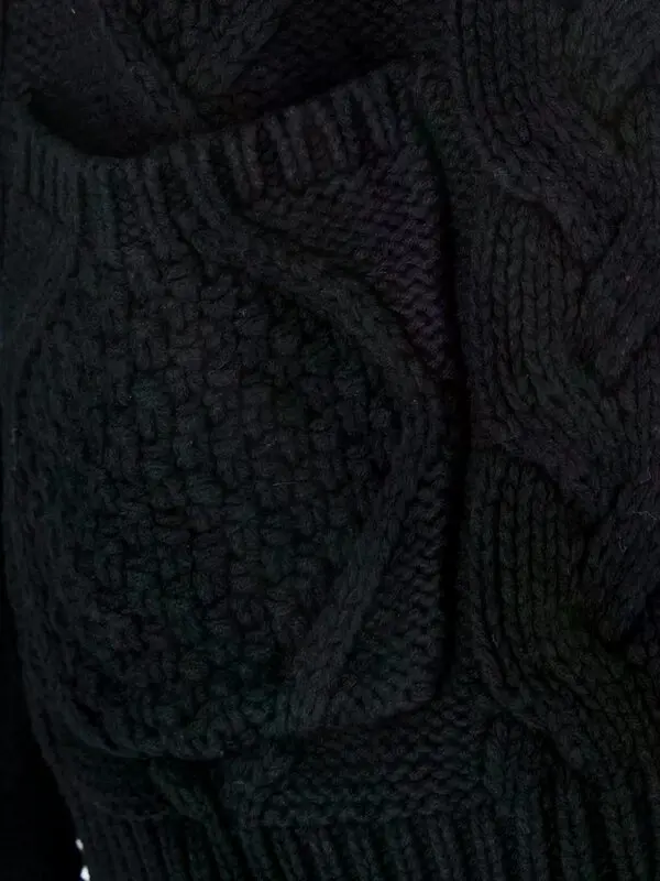 FOUND Cable-knit Zip-up Hoodie