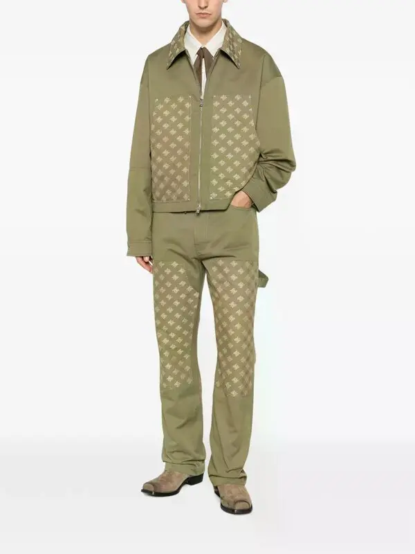 Amiri Monogram-pattern Panelled Trousers
