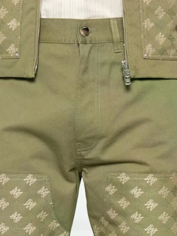 Amiri Monogram-pattern Panelled Trousers