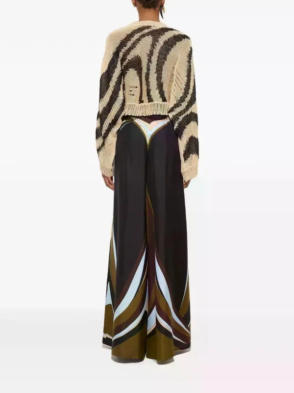 Emilio Pucci Marmo Print Open-knit Sweater